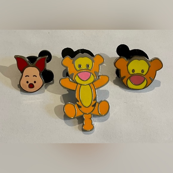 Disney | Jewelry | Lot Of 3 Disney Winnie The Pooh Pins | Poshmark